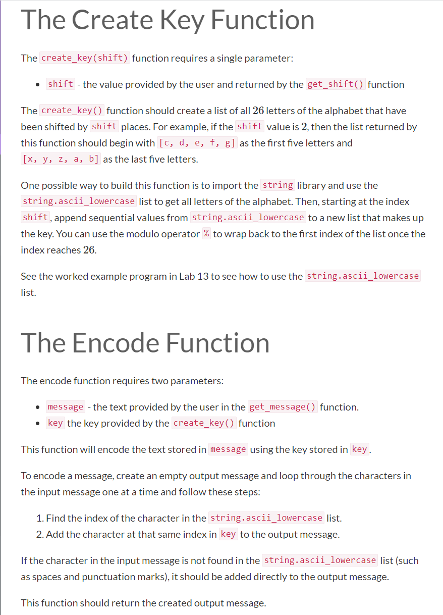 Solved import string def get_shift(): #function definition | Chegg.com