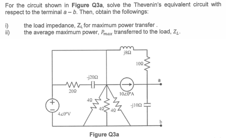 Solved For the circuit shown in Figure Q3a, solve the | Chegg.com