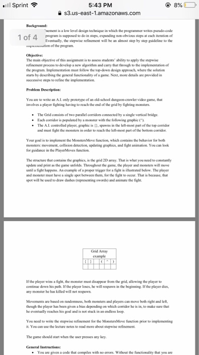 5:43 PM s3.us-east-1.amazonaws.com .11 Sprint令 | Chegg.com