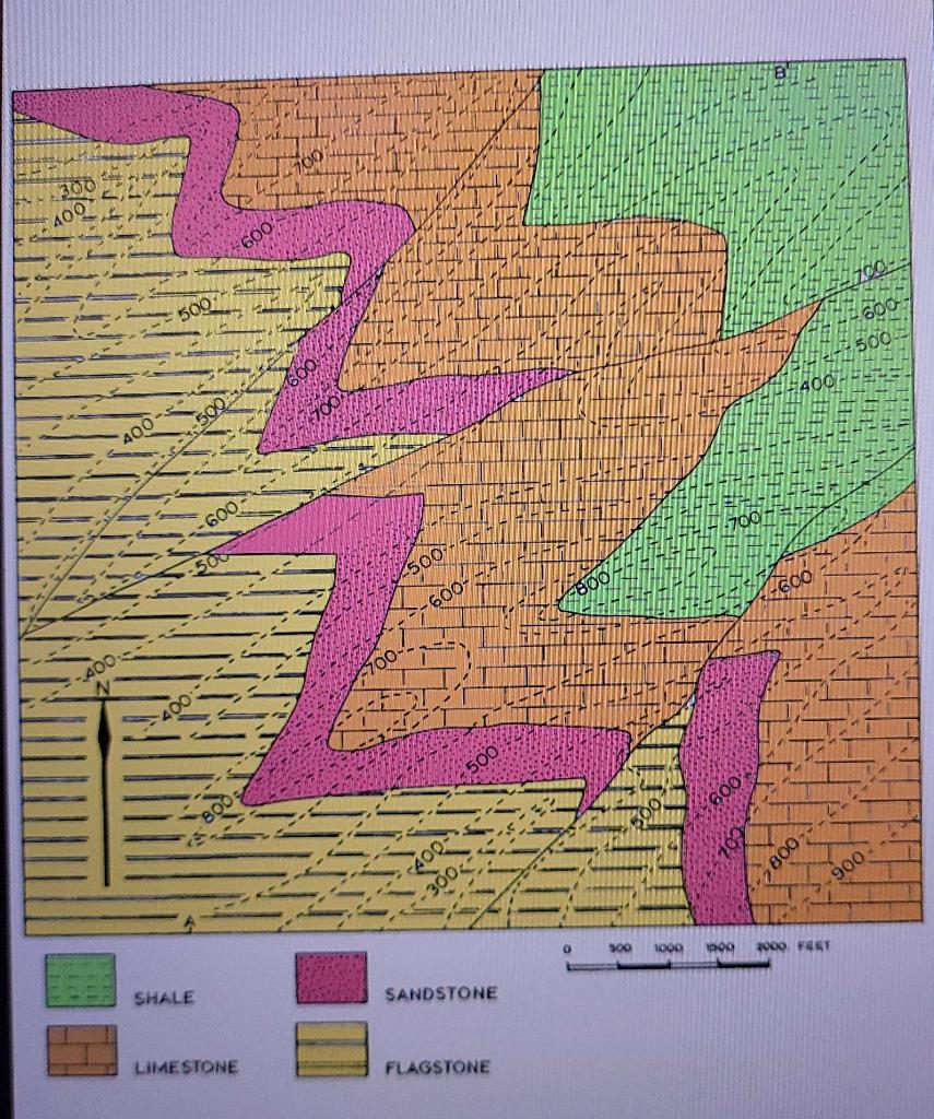 Solved 4. Use structural contours to measure the strike and | Chegg.com