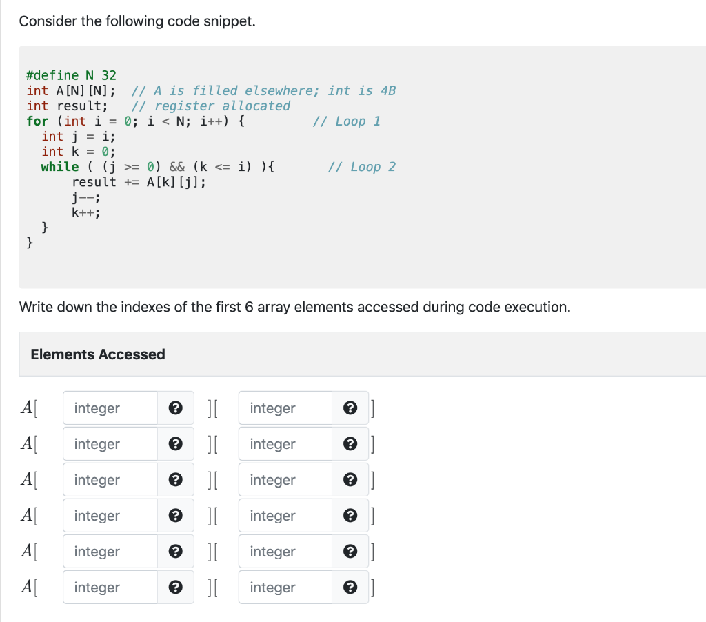 Solved Consider the following code snippet. #define N 32 int | Chegg.com