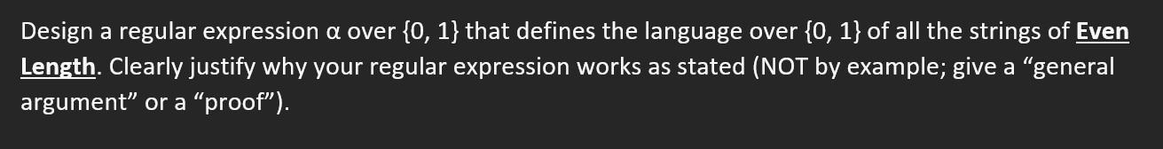 Solved Design a regular expression α over {0,1} that defines | Chegg.com