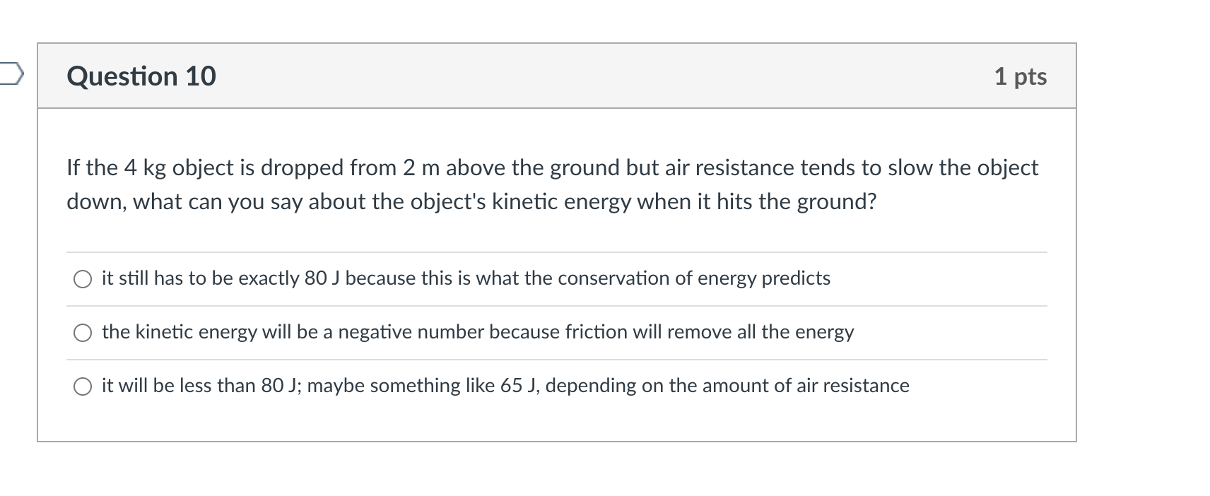 Solved If the 4 kg object is dropped from 2 m above the | Chegg.com