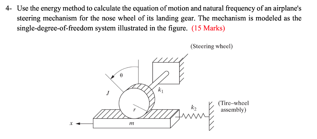 Solved 4 Use The Energy Method To Calculate The Equation Of