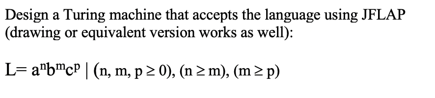 Solved Design a Turing machine that accepts the language | Chegg.com