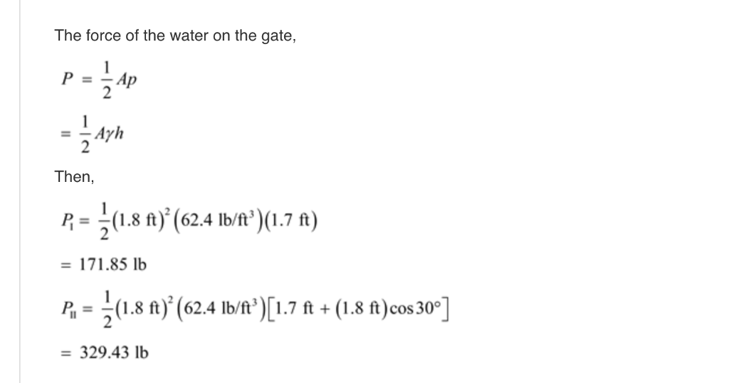 Solved In The Following Problem Use 62 4 Lb ft3 For The Chegg Solved In The Following Problem Use 62 4 Lb ft3 For The Chegg