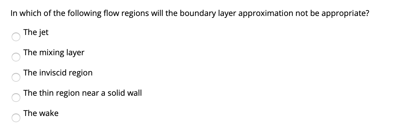 Solved In which of the following flow regions will the | Chegg.com
