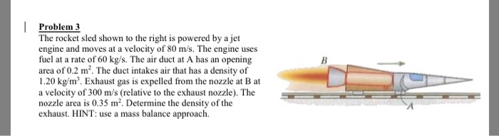 Solved | Problem 3 The rocket sled shown to the right is | Chegg.com