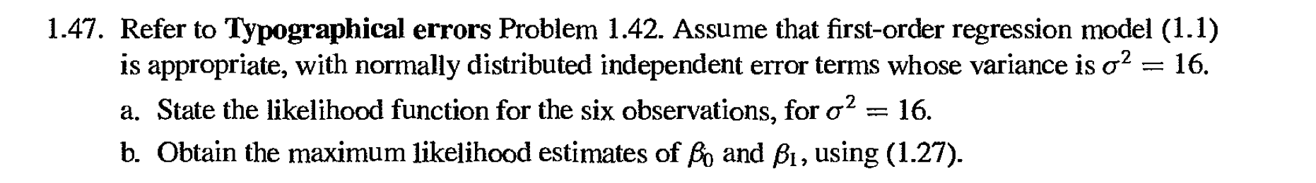 Solved 1.47. ﻿Refer to ﻿Typographical errors Problem 1.42. | Chegg.com
