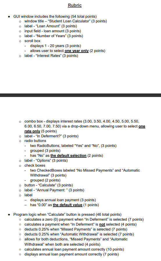 Solved Answer in Java so that the GUI matches the images | Chegg.com