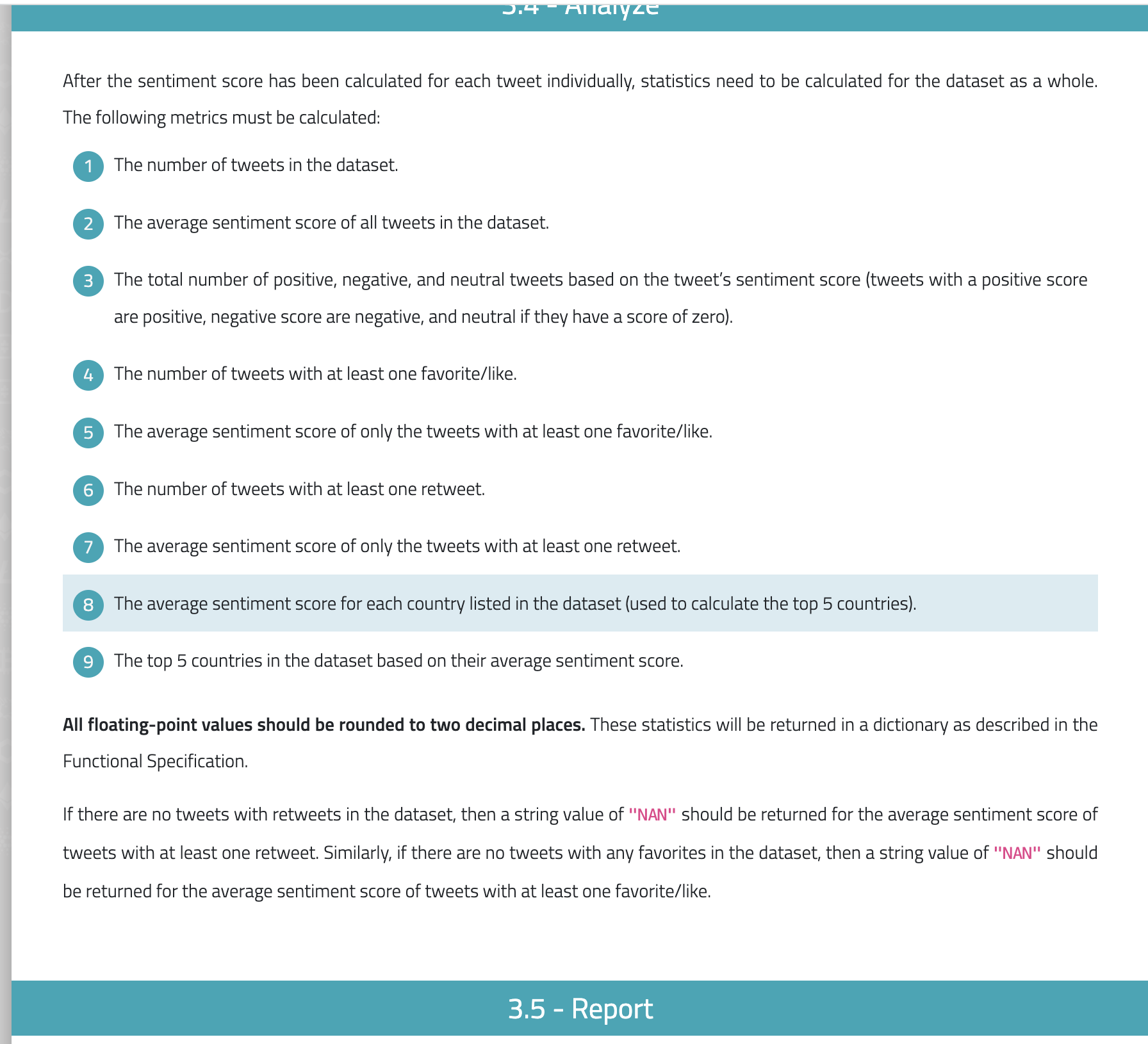 Solved Total Sentiment Score =12 Any tweet with a positive | Chegg.com