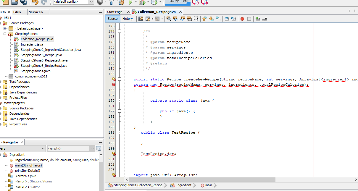 Solved I have some red in my code, and everything I try does | Chegg.com