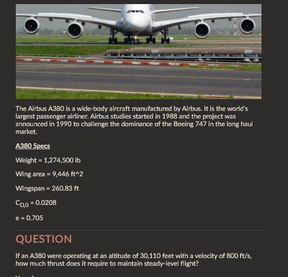 The Airbus A380 is a wide-body aircraft manufactured | Chegg.com