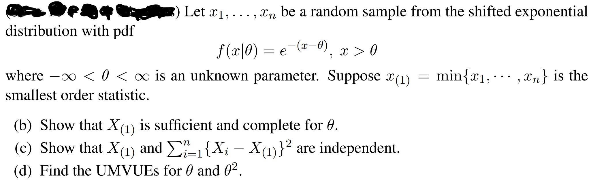 Solved (=0OP= Let x1,…,xn be a random sample from the | Chegg.com