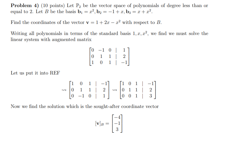 Solved Problem 4) (10 points) Let P2 be the vector space of | Chegg.com Solved Problem 4) (10 points) Let P2 be the vector space of | Chegg.com