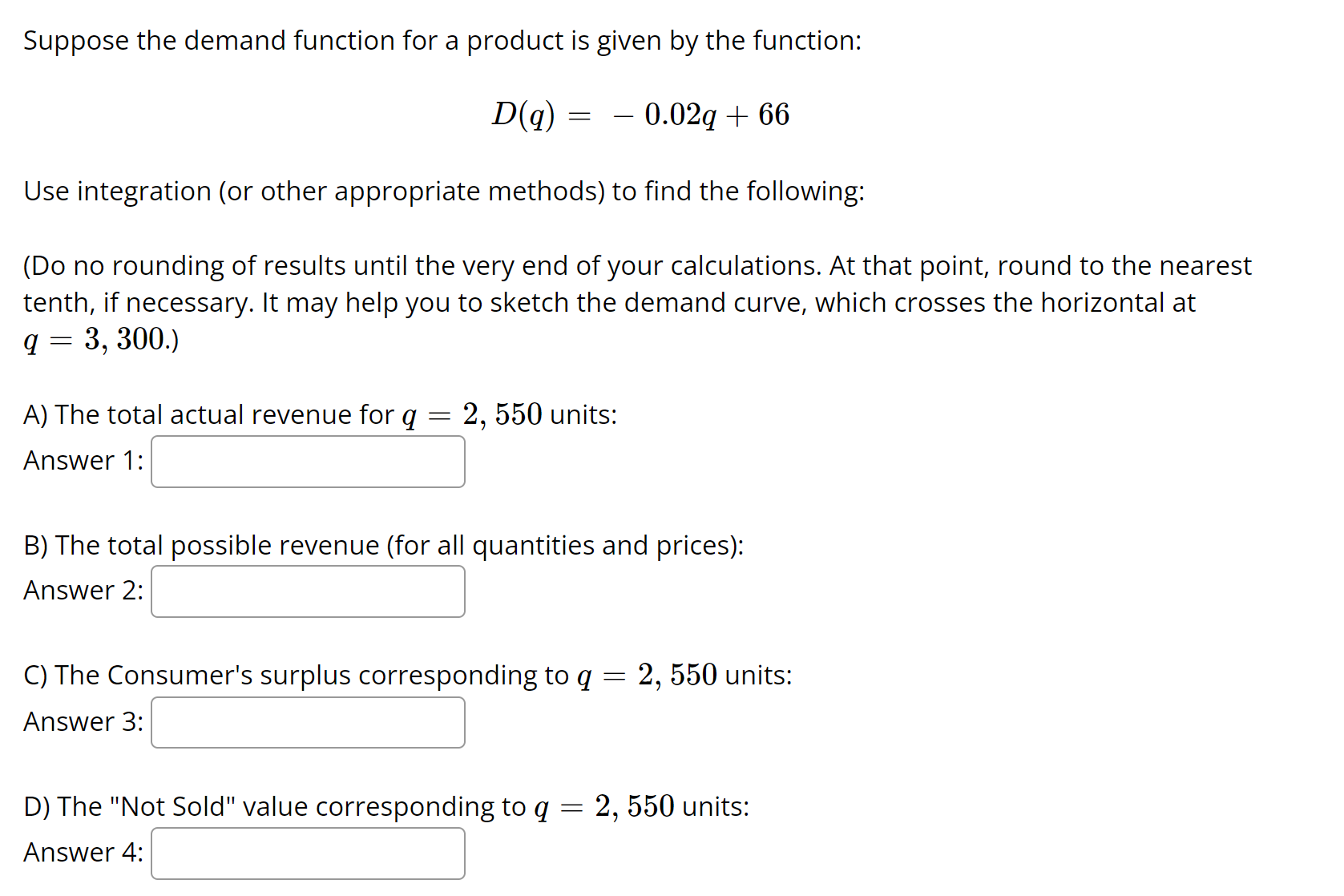 Solved Suppose the demand function for a product is given by | Chegg.com