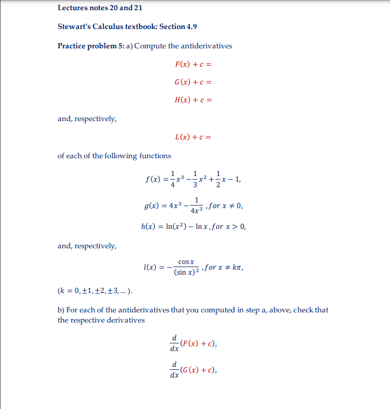 Solved Stewart's Calculus textbook: Section 4.9 Practice | Chegg.com