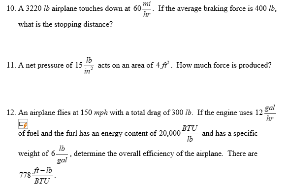 Solved 10. A 3220lb airplane touches down at 60hrmi. If the | Chegg.com