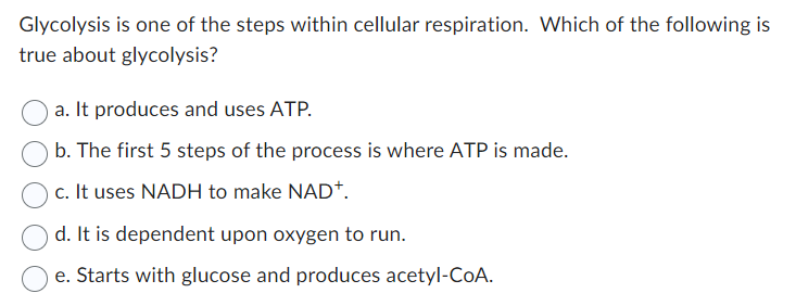 Solved Glycolysis is one of the steps within cellular | Chegg.com