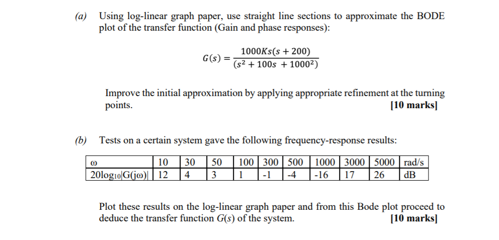 Solved (a) Using log-linear graph paper, use straight line | Chegg.com