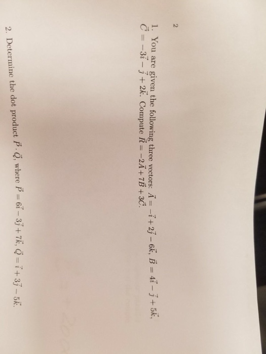 Solved You are given the following three vectors: A vector = | Chegg.com