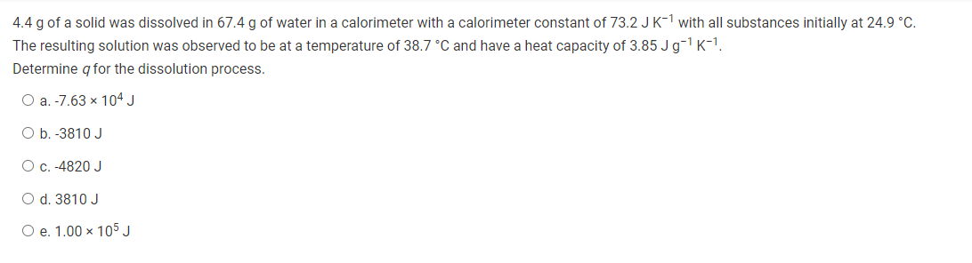 Solved The resulting solution was observed to be at a | Chegg.com