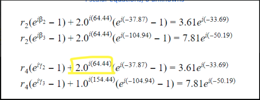 Solved Solve the dyad equations and determine the length of | Chegg.com