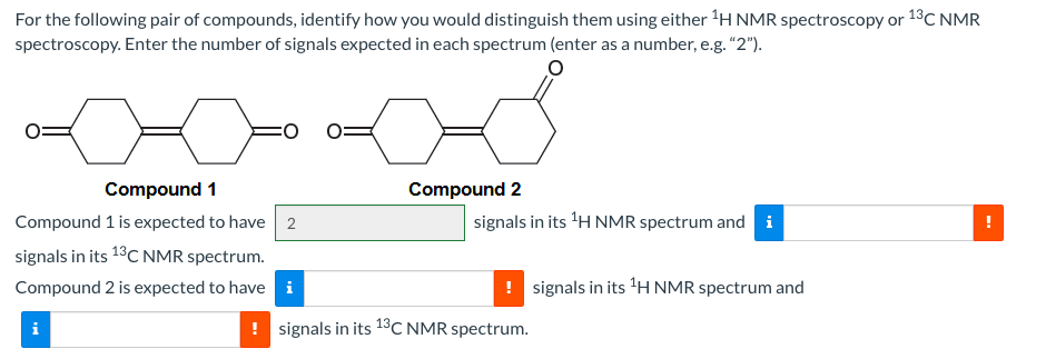 Solved For the following pair of compounds, identify how you | Chegg.com