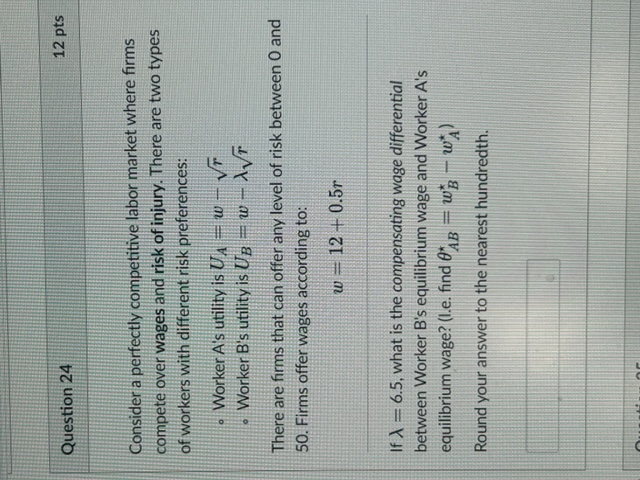 Solved Consider a perfectly competitive labor market where | Chegg.com