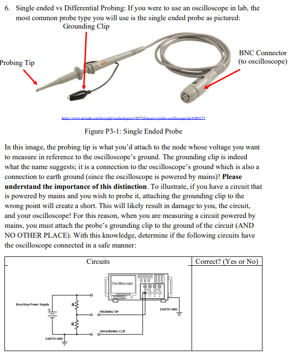 6. Single ended vs Differential Probing: If you were | Chegg.com