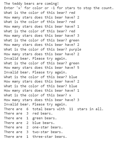Solved The teddy bears are coming!Write a program to keep | Chegg.com