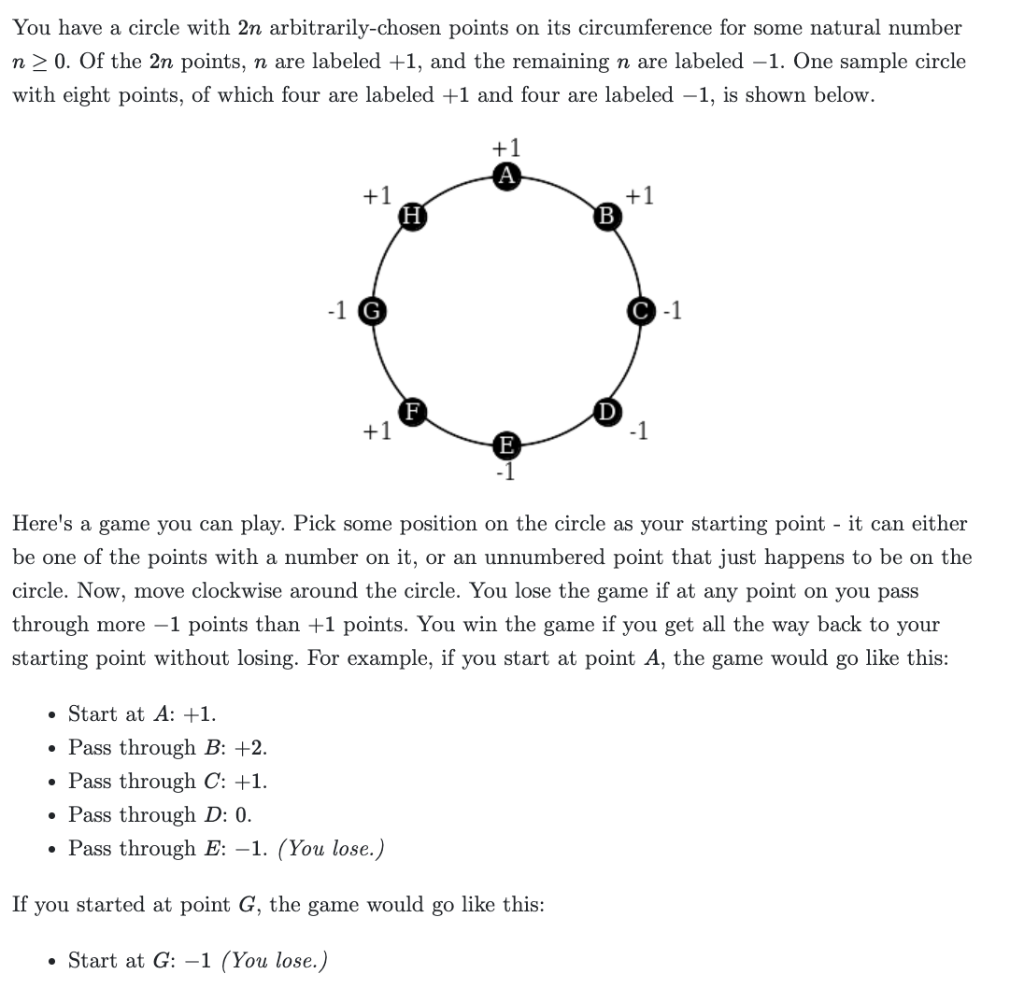 Solved You have a circle with 2n arbitrarily-chosen points | Chegg.com