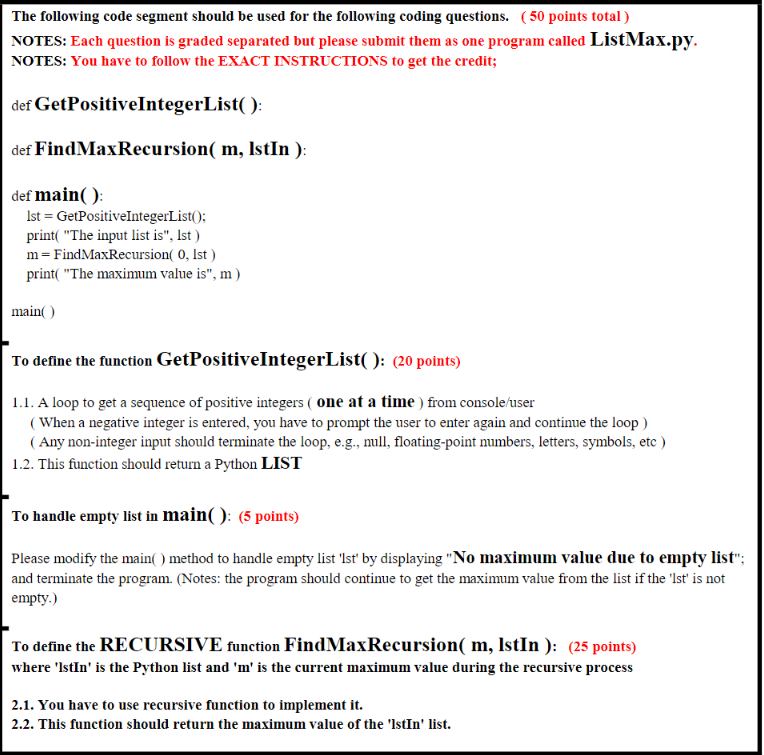 Solved The following code segment should be used for the | Chegg.com