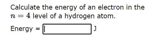 Solved Calculate the energy for the transition of an | Chegg.com