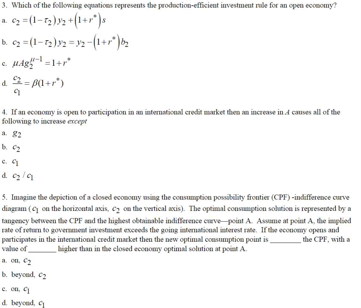 Solved 3. Which of the following equations represents the | Chegg.com