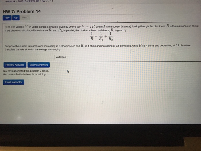 Solved webwork / 201810-mth222-02/hw 7 712 HW 7: Problem 14 | Chegg.com Solved webwork / 201810-mth222-02/hw 7 712 HW 7: Problem 14 | Chegg.com