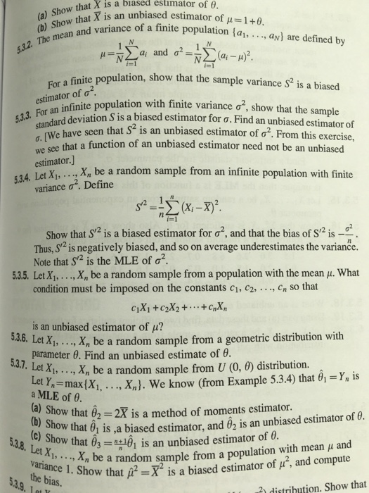 Solved The Mean And Variance Of A Finite Population {a 1