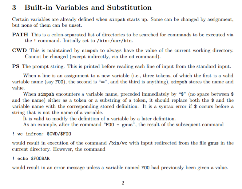 Solved For this project you will implement a simple shell, | Chegg.com