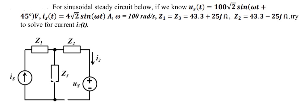Solved ASAP; For sinusoidal steady circuit below, if we know | Chegg.com