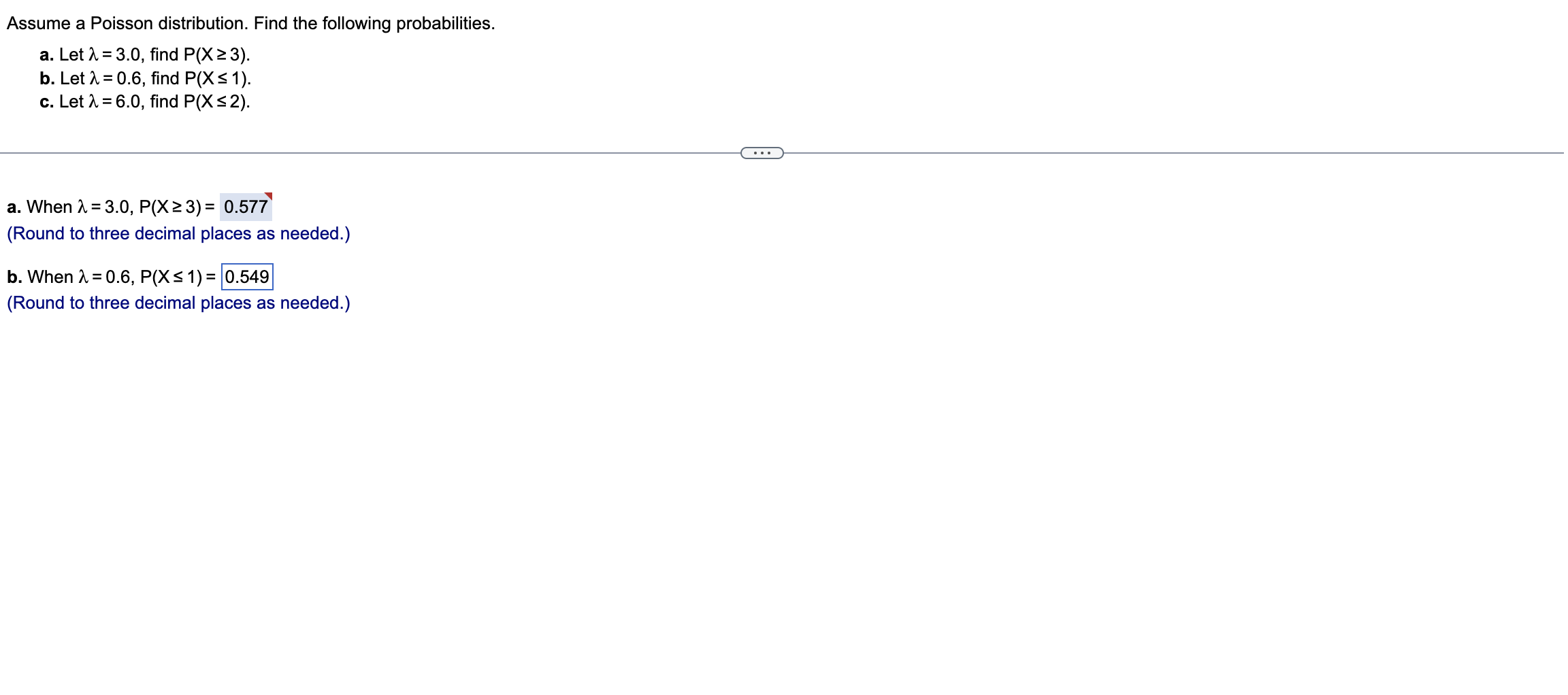 Solved Assume a Poisson distribution. Find the following | Chegg.com
