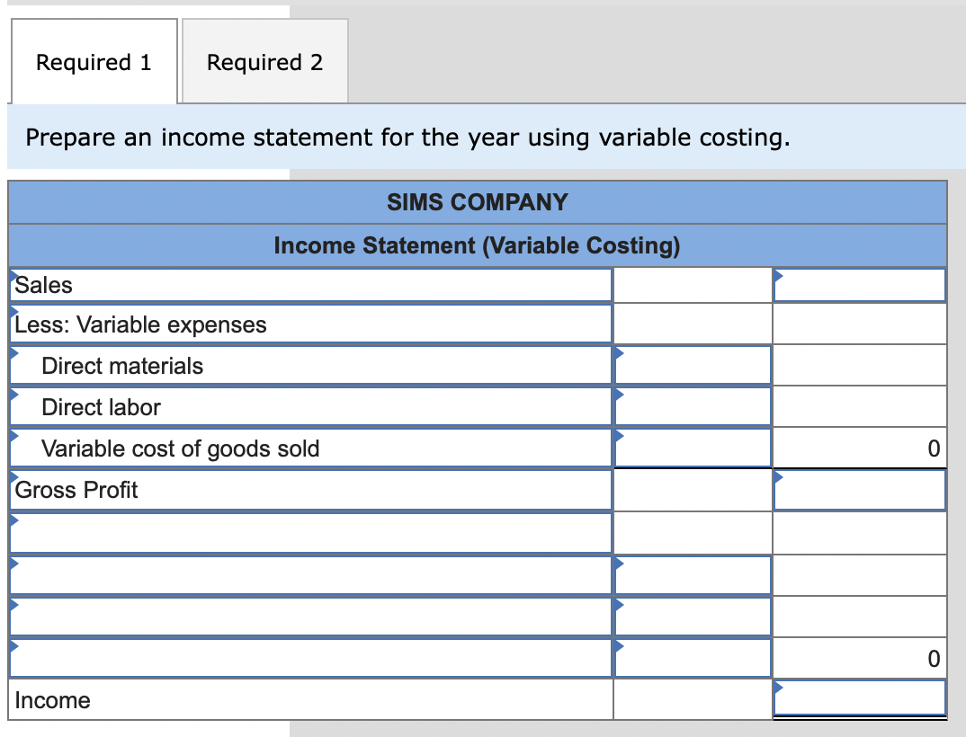 [Solved]: Sims Company began operations on January 1. Its co