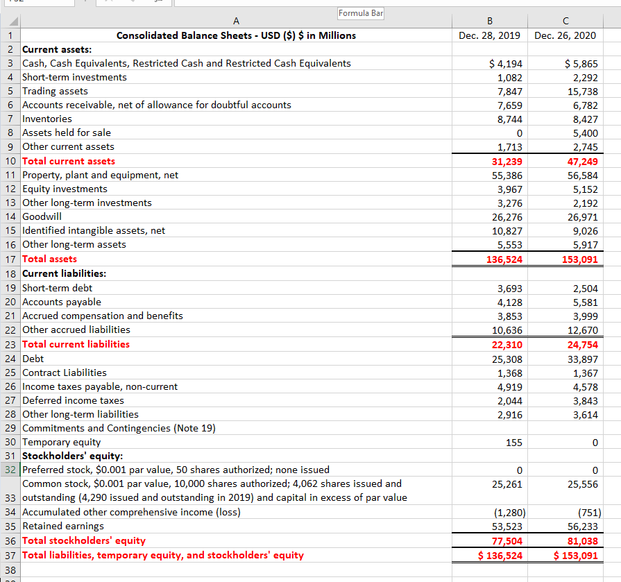 Dec. 29, 2018 Dec. 28, 2019 Dec. 26, 2020 2018 2019) | Chegg.com