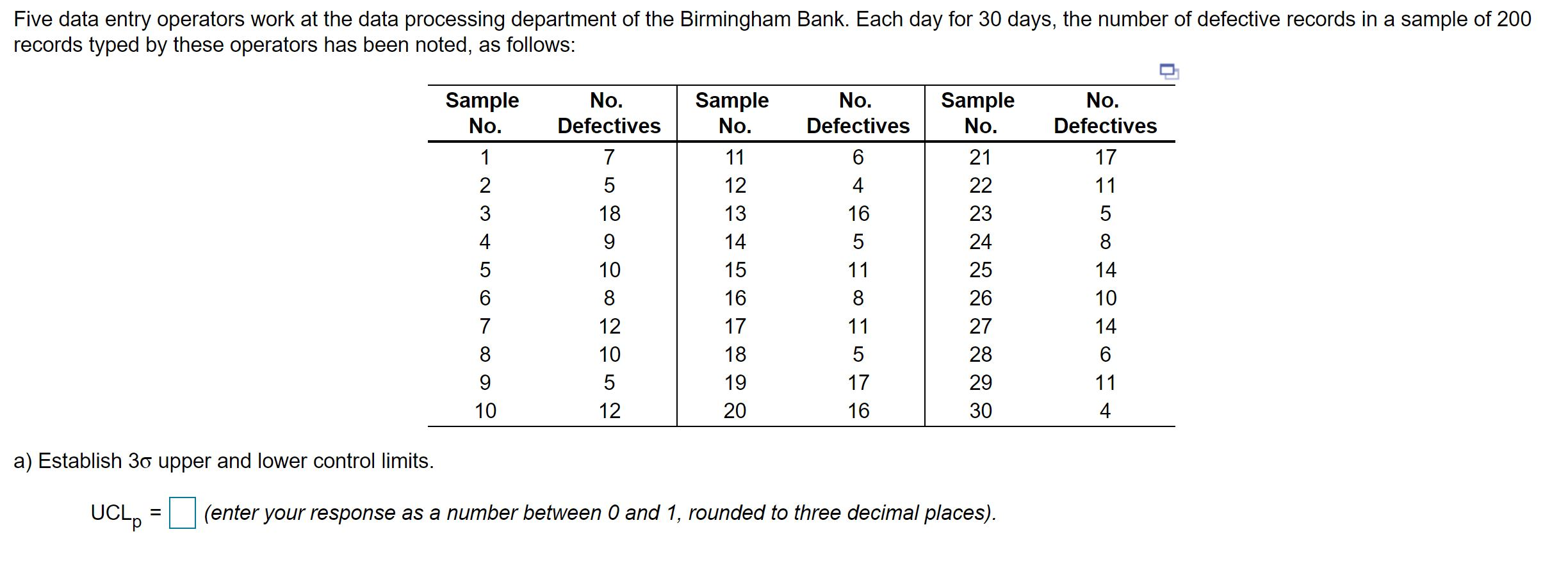 Solved Five data entry operators work at the data processing | Chegg.com