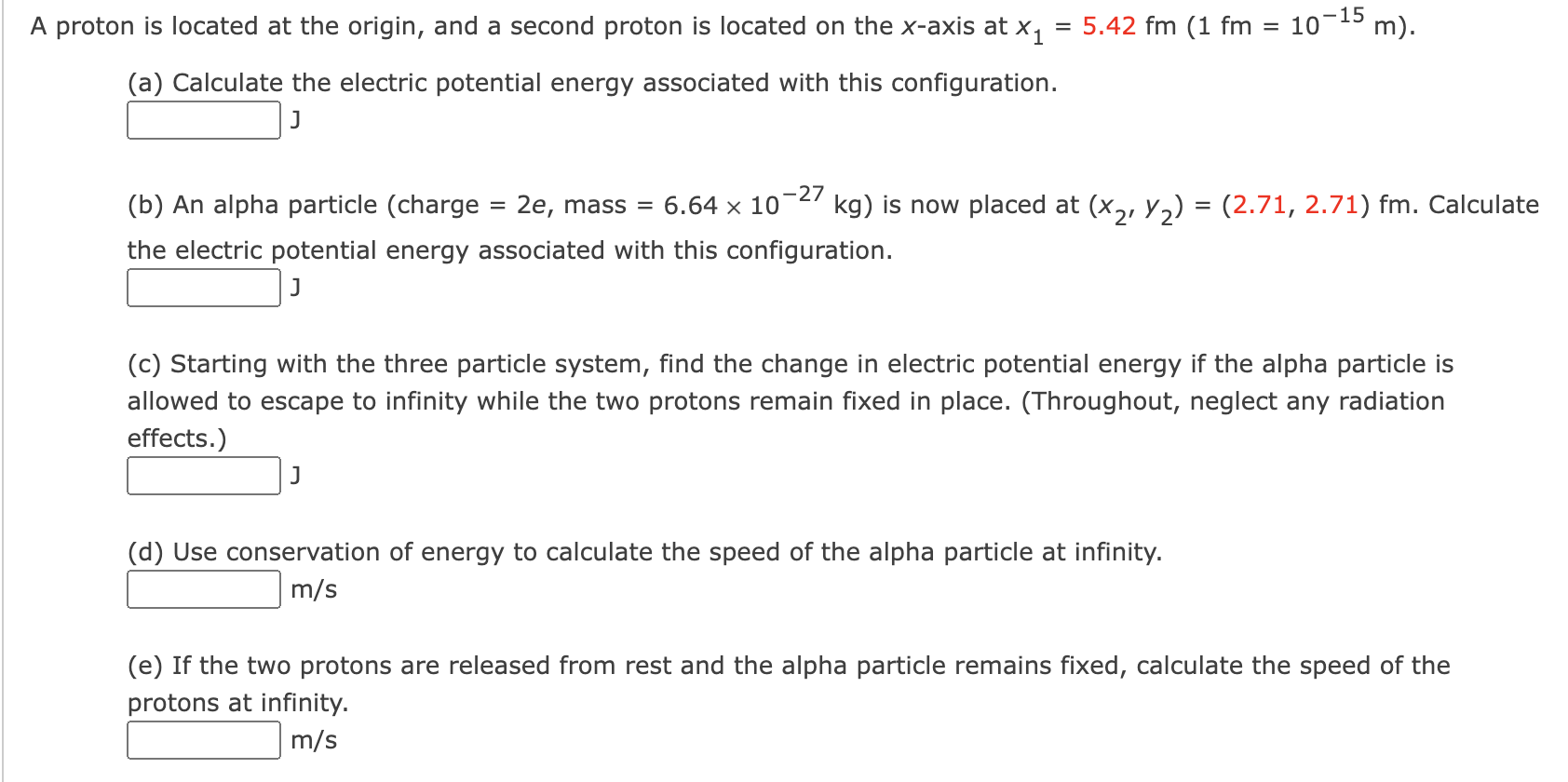 Solved -15 A proton is located at the origin, and a second | Chegg.com