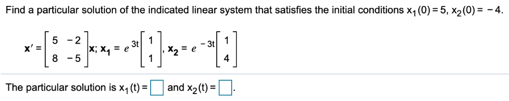 Solved Find A Particular Solution Of The Indicated Linear