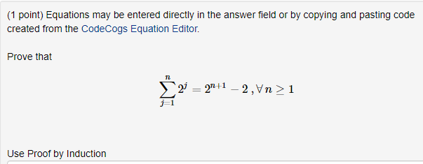 Solved (1 point) Equations may be entered directly in the | Chegg.com