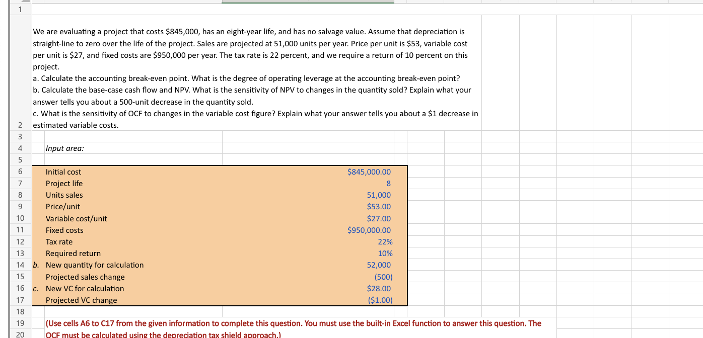 Solved How do I find DOL, Base NPV and NPV at new | Chegg.com