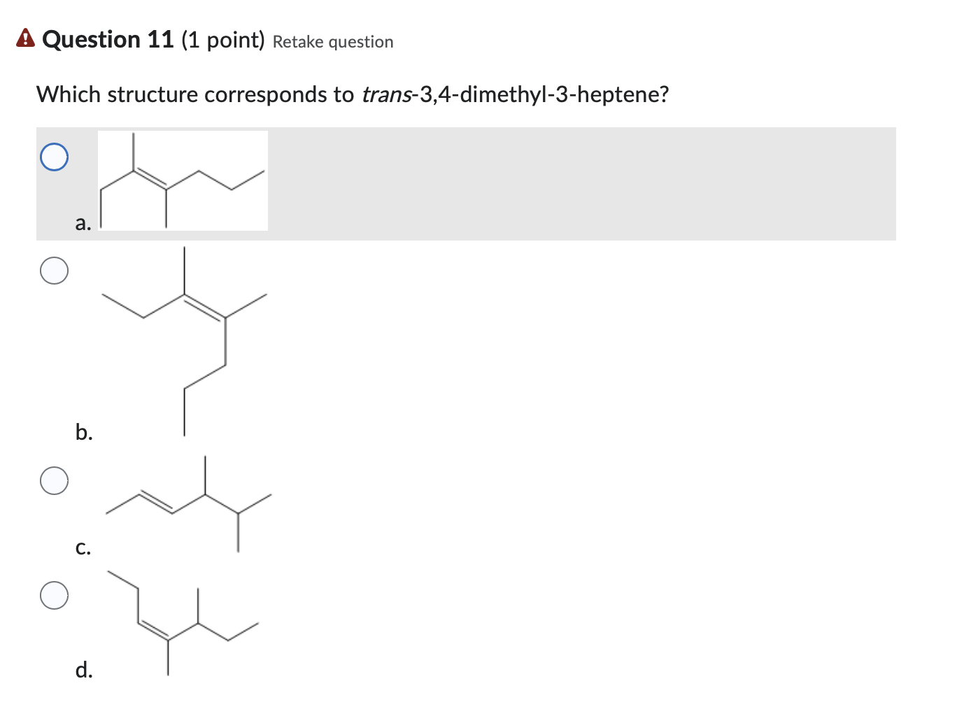 Solved Which structure corresponds to | Chegg.com