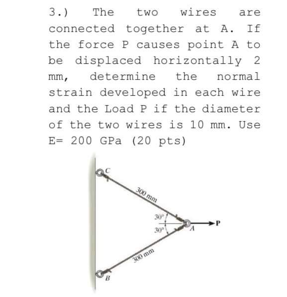 Solved 3.) I The two wires are connected together at A. If | Chegg.com