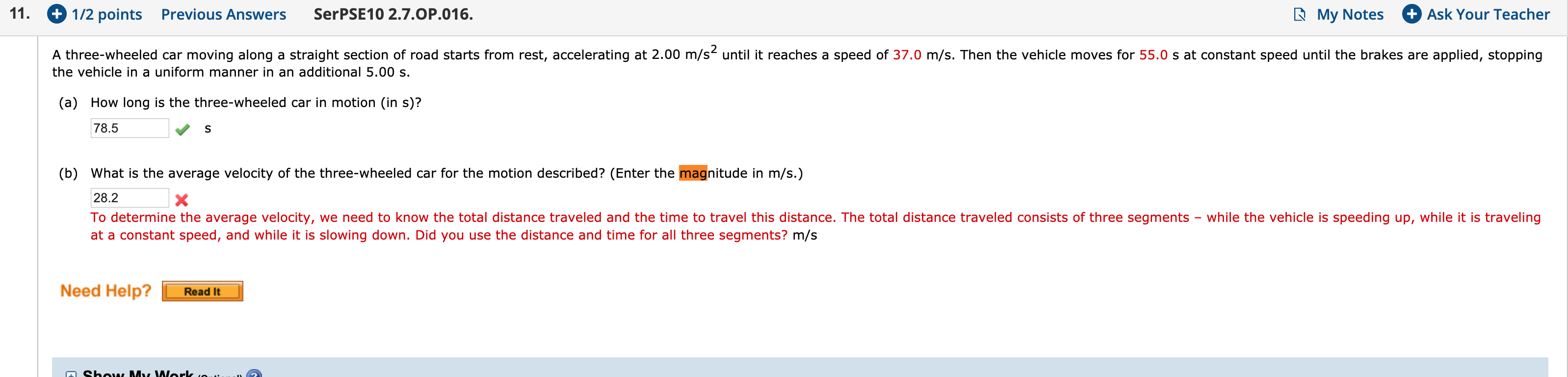 Solved 11. + 1/2 points Previous Answers SerPSE10 | Chegg.com
